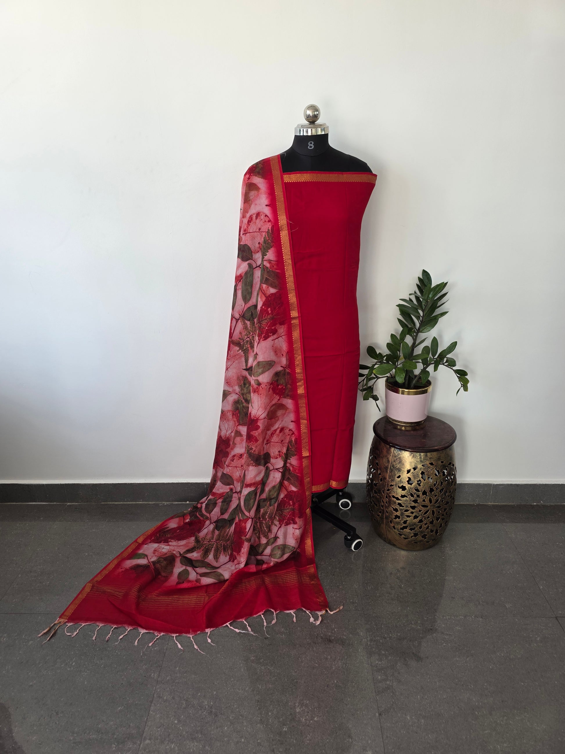 Pure mangalagiri silk top with pure soft mangalagiri digital silk shaw ...