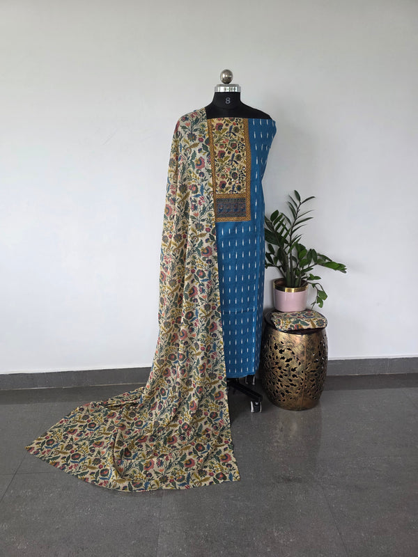 Regular/office wear pure cotton set - blue – wwwcollections