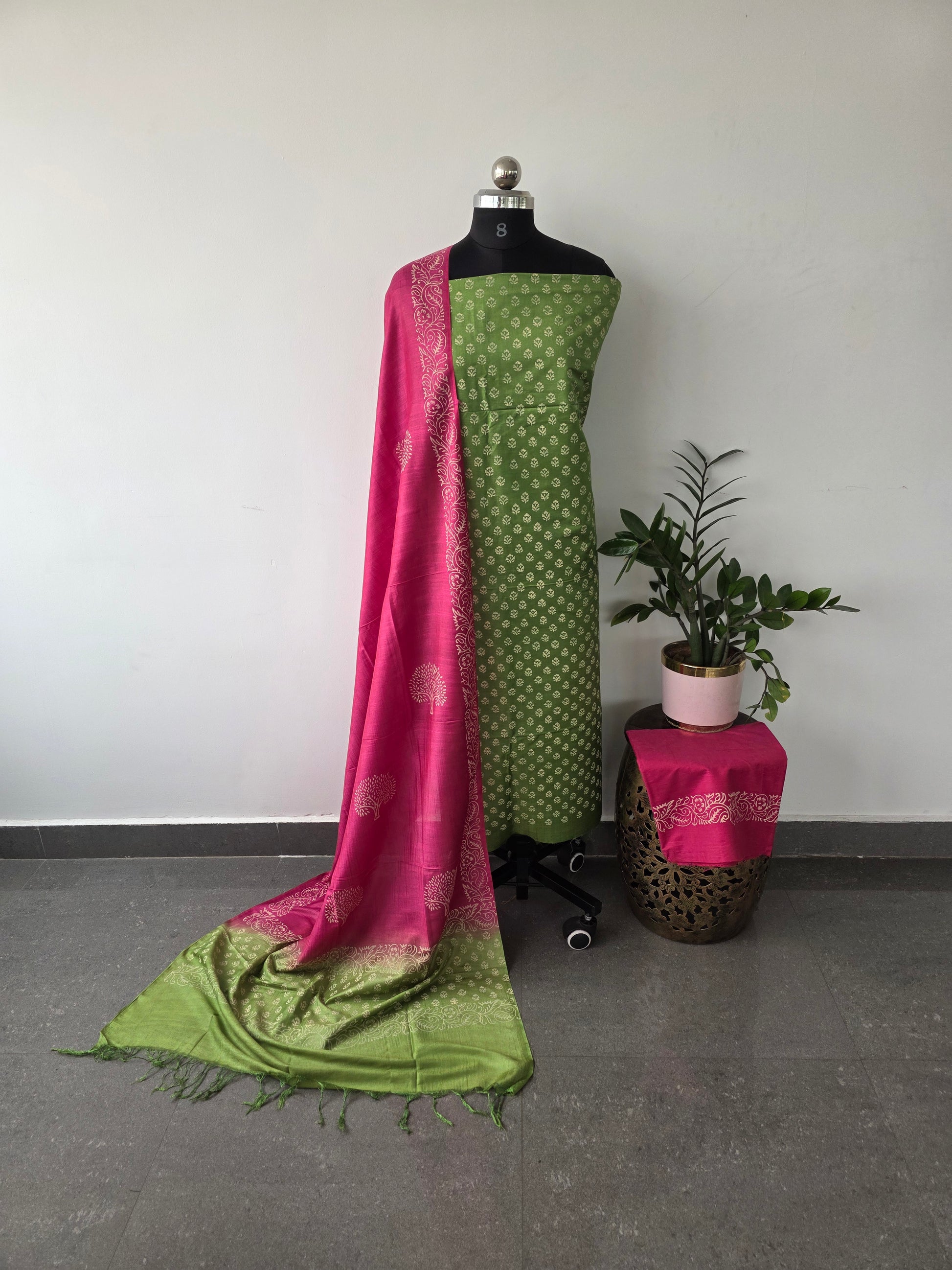 Katan discharge print silk set - FN29 – wwwcollections